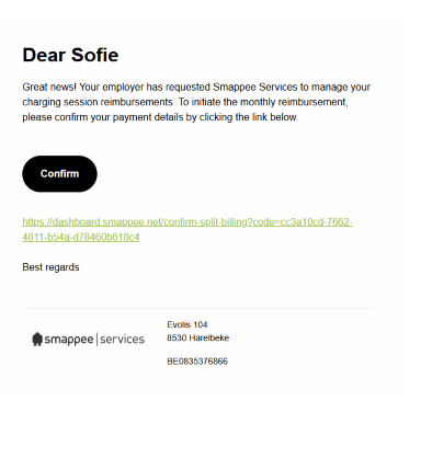 How to confirm a split billing agreement ( by the employee). – Support